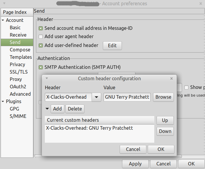 custom headers in claws mail – trivia